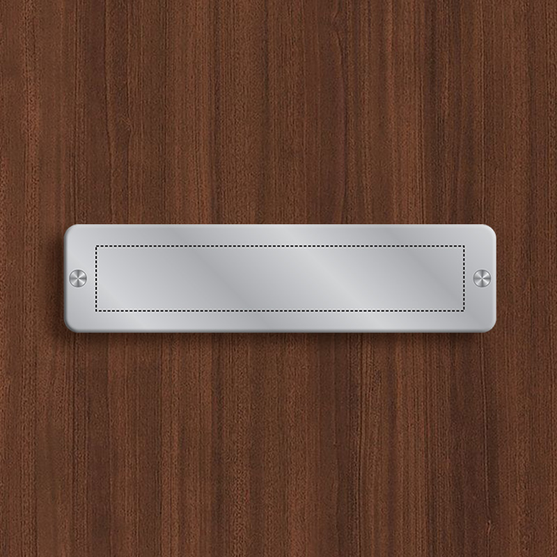 Compact Stainless Steel Door Nameplate – Modern Design – The Signage Art